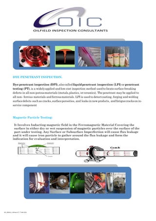 OILFIELD INSPECTION CONSULATNTS services presentation | PDF ...