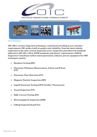 Oic company services presentation | PDF