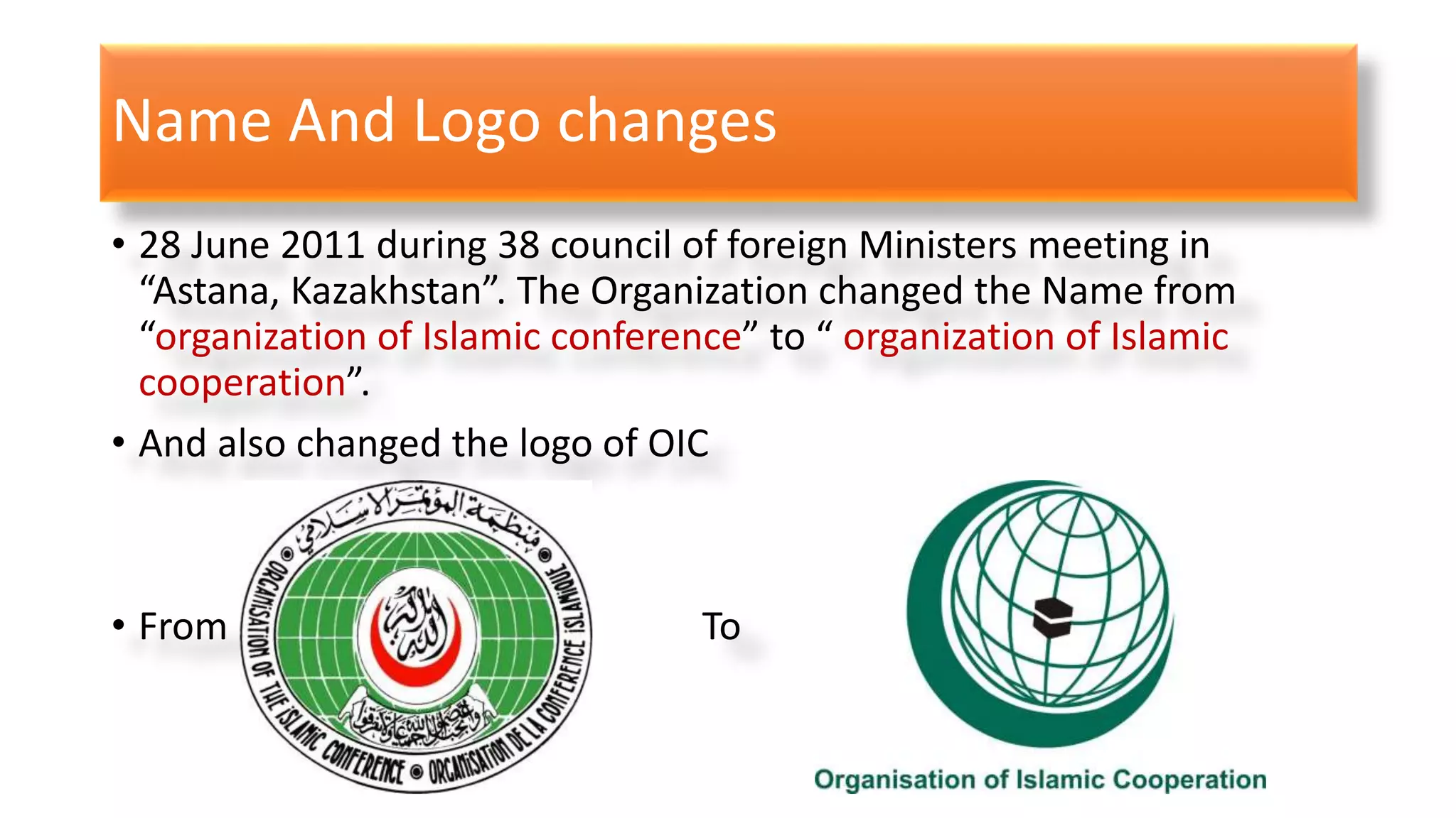 oraganization of islamic cooperation | PPTX | Islam | Religion ...