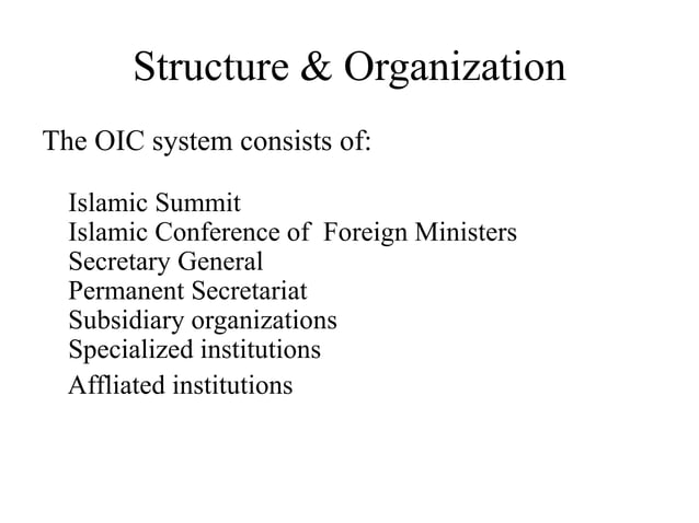 Oic presentation | PPT