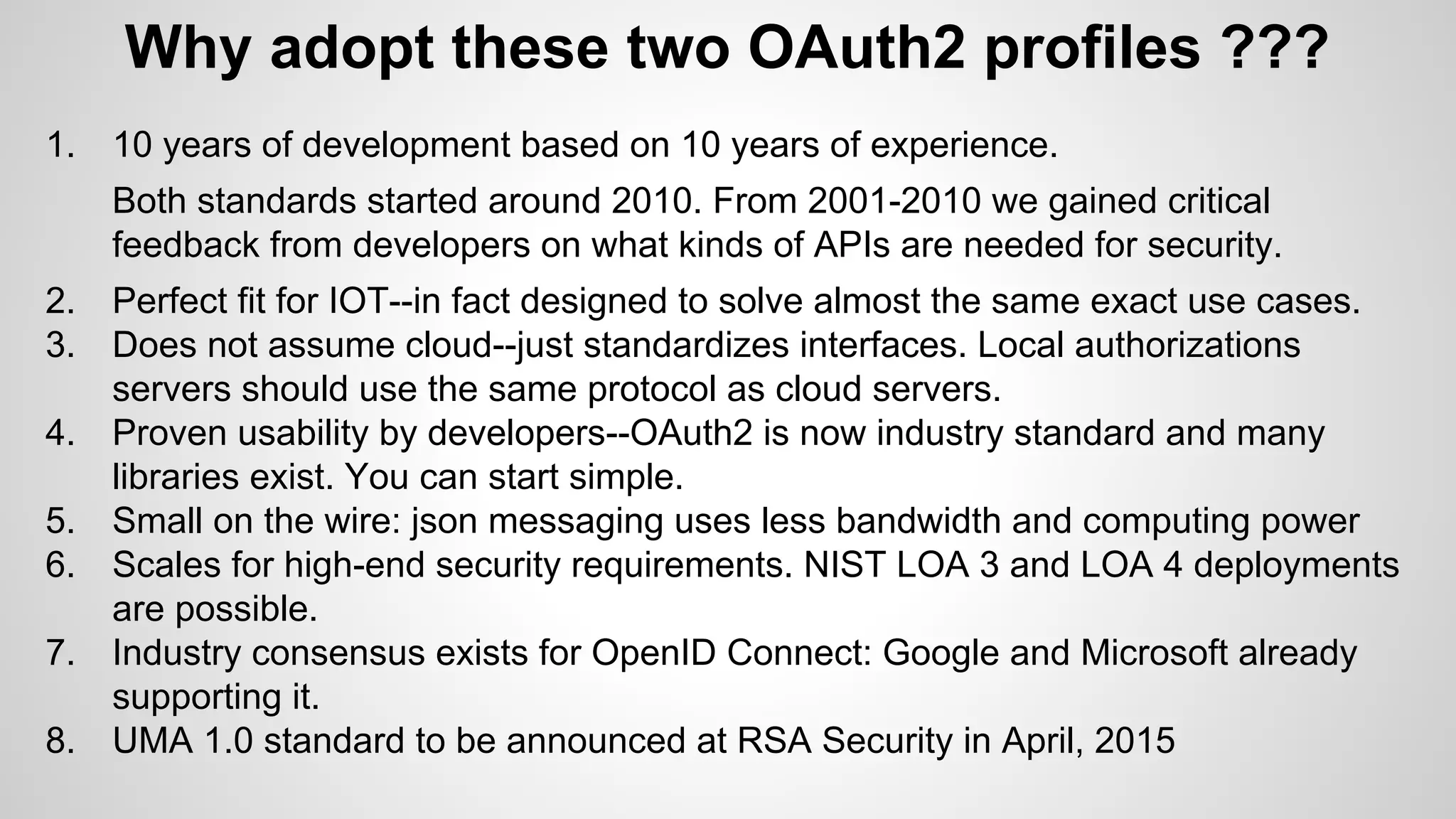 OAuth2 for IoT Security: Why OpenID Connect & UMA Are They Key | PDF