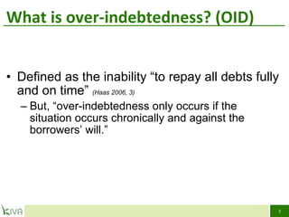 Over-Indebtedness presentation | PPT