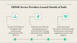 GST Registration for OIDAR Services: India and Outside India | PPT