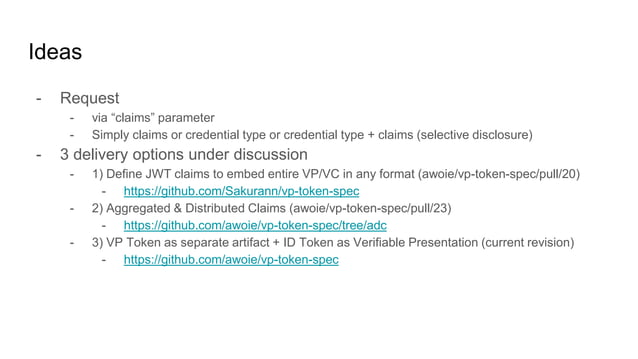 OpenID Connect for W3C Verifiable Credential Objects | PPT | Free Download