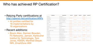 OpenID Foundation/Open Banking Workshop - OpenID Foundation Overview | PPT