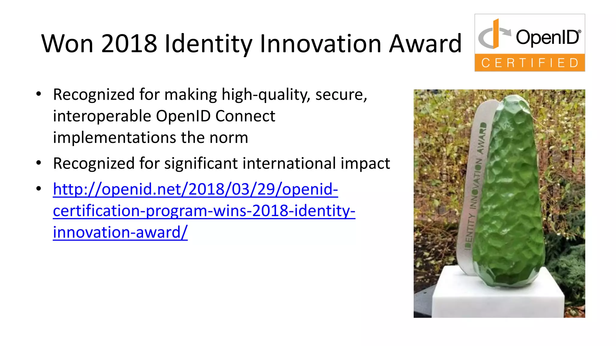 OpenID Certification Program Update - 2018-04-02 | PDF | Web ...