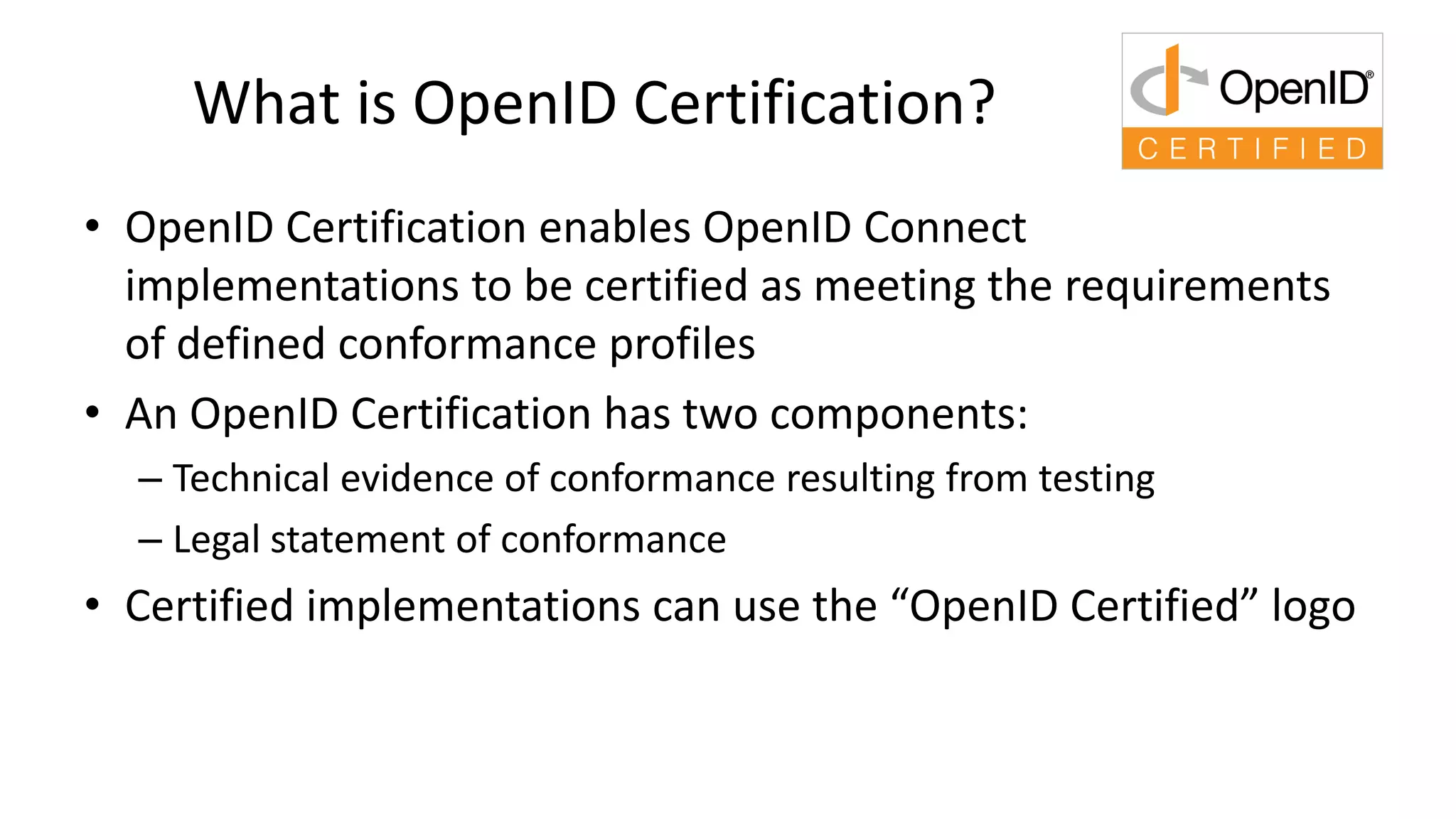 OpenID Certification Program Update - 2018-04-02 | PDF | Web Development | Internet