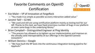 OpenID Certification Program Update - 2018-04-02 | PDF | Web Development | Internet