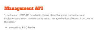 OpenID Foundation RISC WG Update - 2018-04-02 | PDF