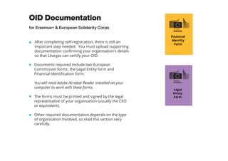 Organisation ID Guide for Erasmus+ and European Solidarity Corps | PPT