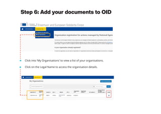 Organisation ID Guide for Erasmus+ and European Solidarity Corps | PPT