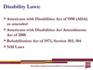 The Americans with Disabilities Act: What you should know | PPT ...