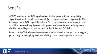 OIF OFC 2019 400ZR Specification Update | PPT