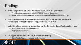 OIF Open Transport API for Interoperable Optical Networking | PPT