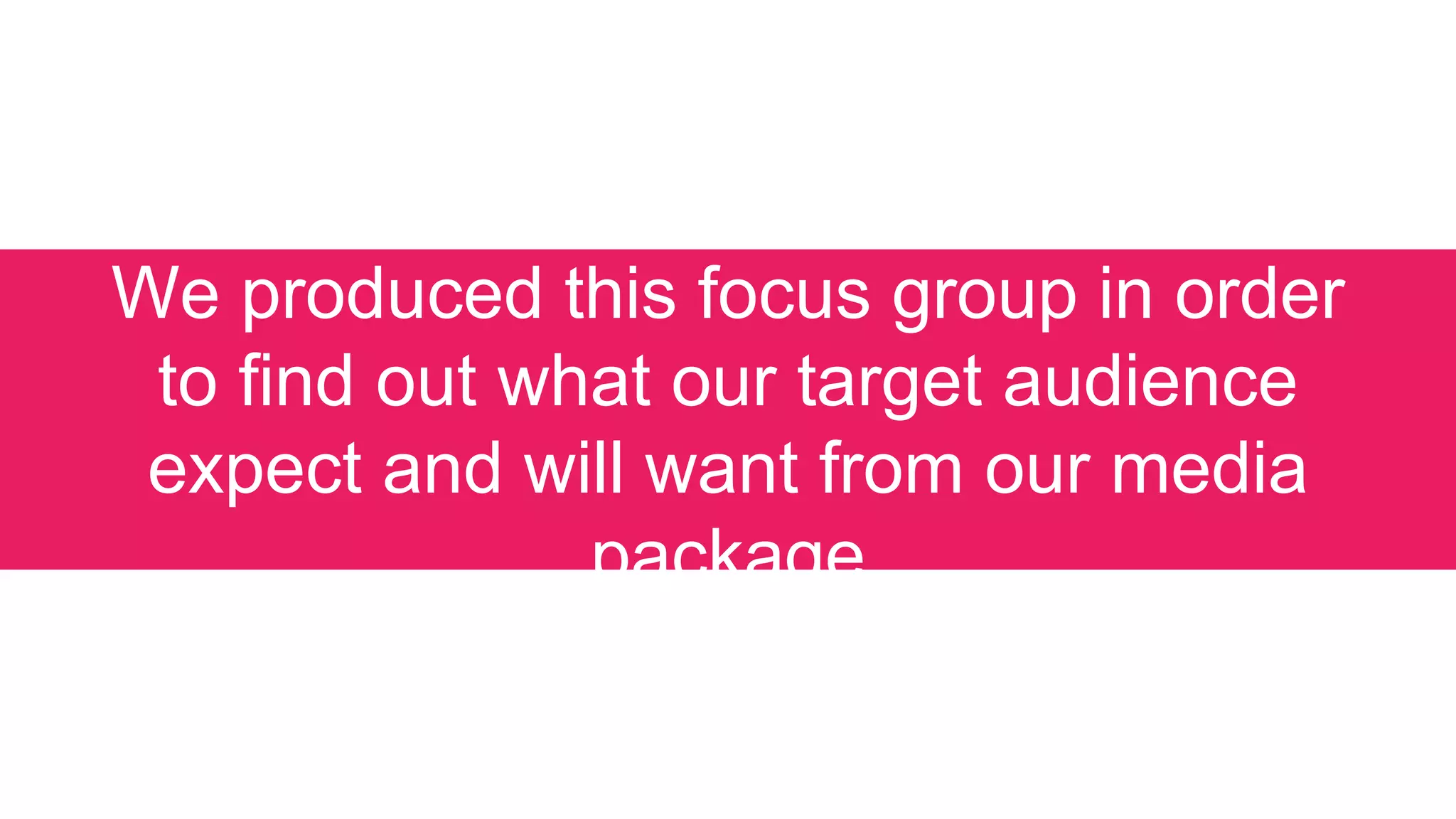 FOCUS GROUP ANALYSIS | PPT