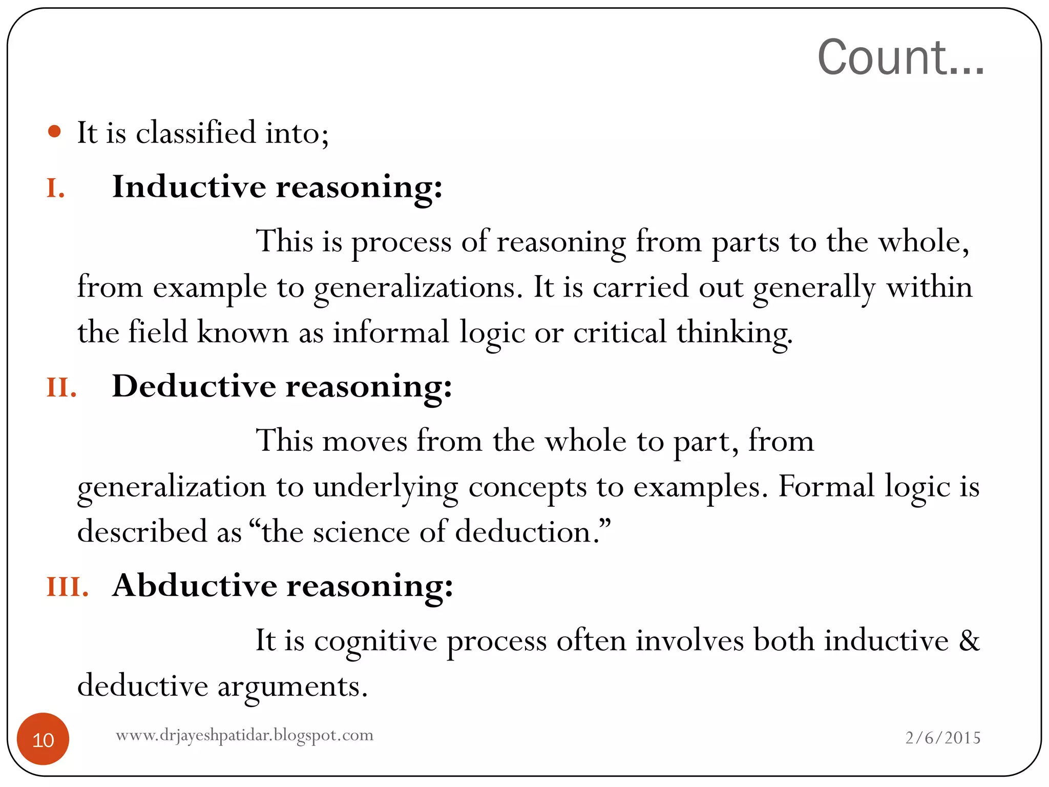Thinking and reasoning | PDF
