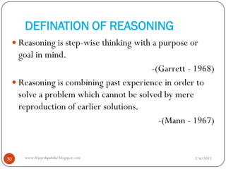 Thinking and reasoning | PDF