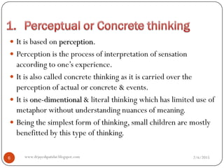 Thinking and reasoning | PDF