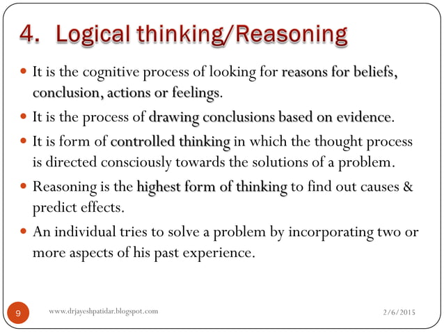 Thinking and reasoning | PPT