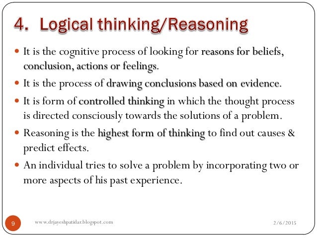 Thinking and reasoning