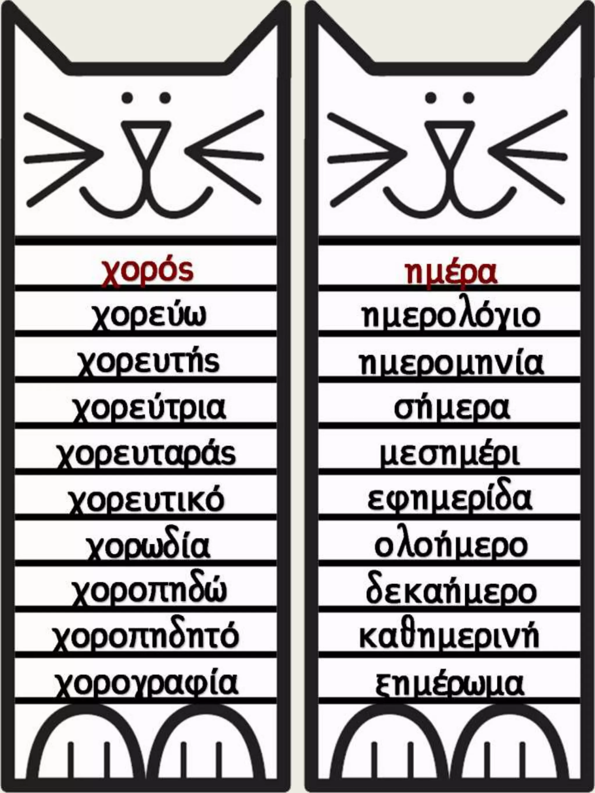 60 οικογένειες λέξεων για τα παιδιά του δημοτικού. (Βασισμένο στο ...