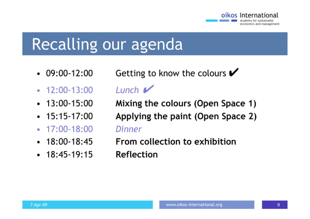 Patricia during the OpenSpace | PPT