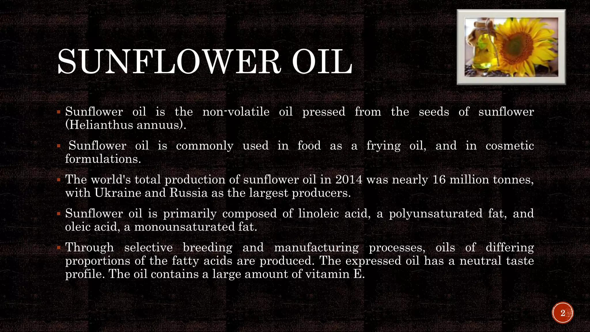 Oil Extraction Methods (Sunflower oil) | PPTX