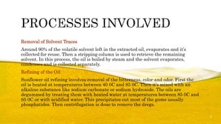 Oil Extraction Methods (Sunflower oil) | PPTX