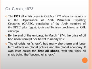 Oil crisis | PPTX
