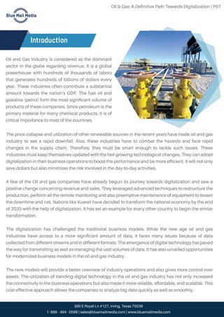 Digitalization in the Oil and Gas industry | PDF