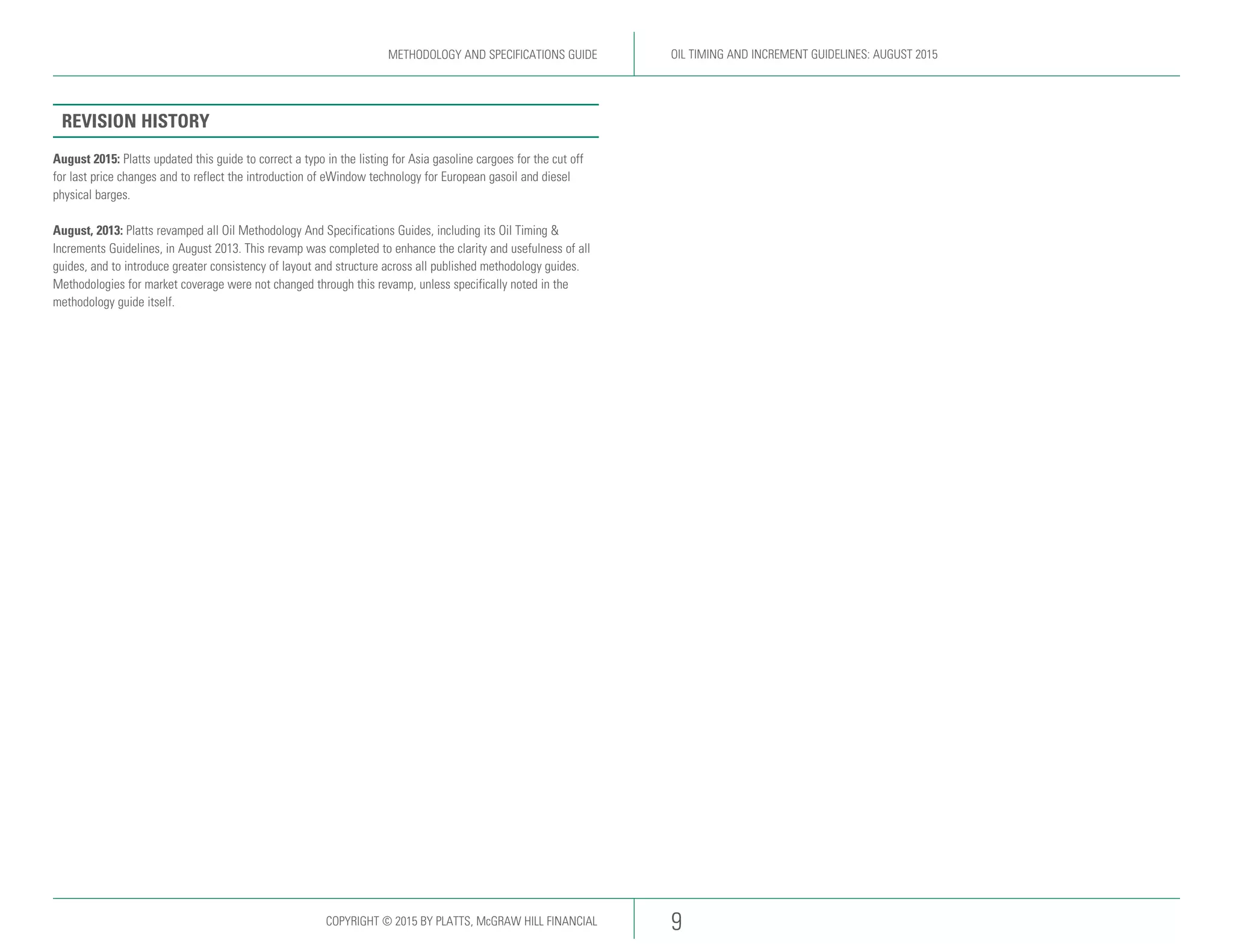 Oil timing-increment-guidelines PLATTS | PDF