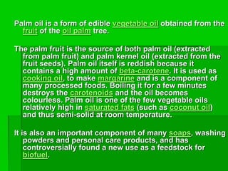 Oil and Fat Technology Lectures I (Classification) | PPT