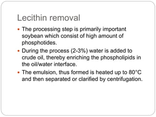 Oil and fat processing | PPTX