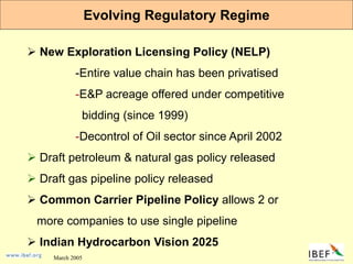 Oil and gas presentation 2005 for oil and gas industry | PPT