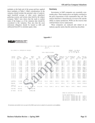 Oil And Gas Company Valuations Business Valuation Review | PDF