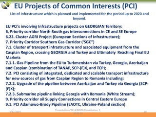 Oil and gas infrastructure of Georgia: ongoing and prospective projects ...