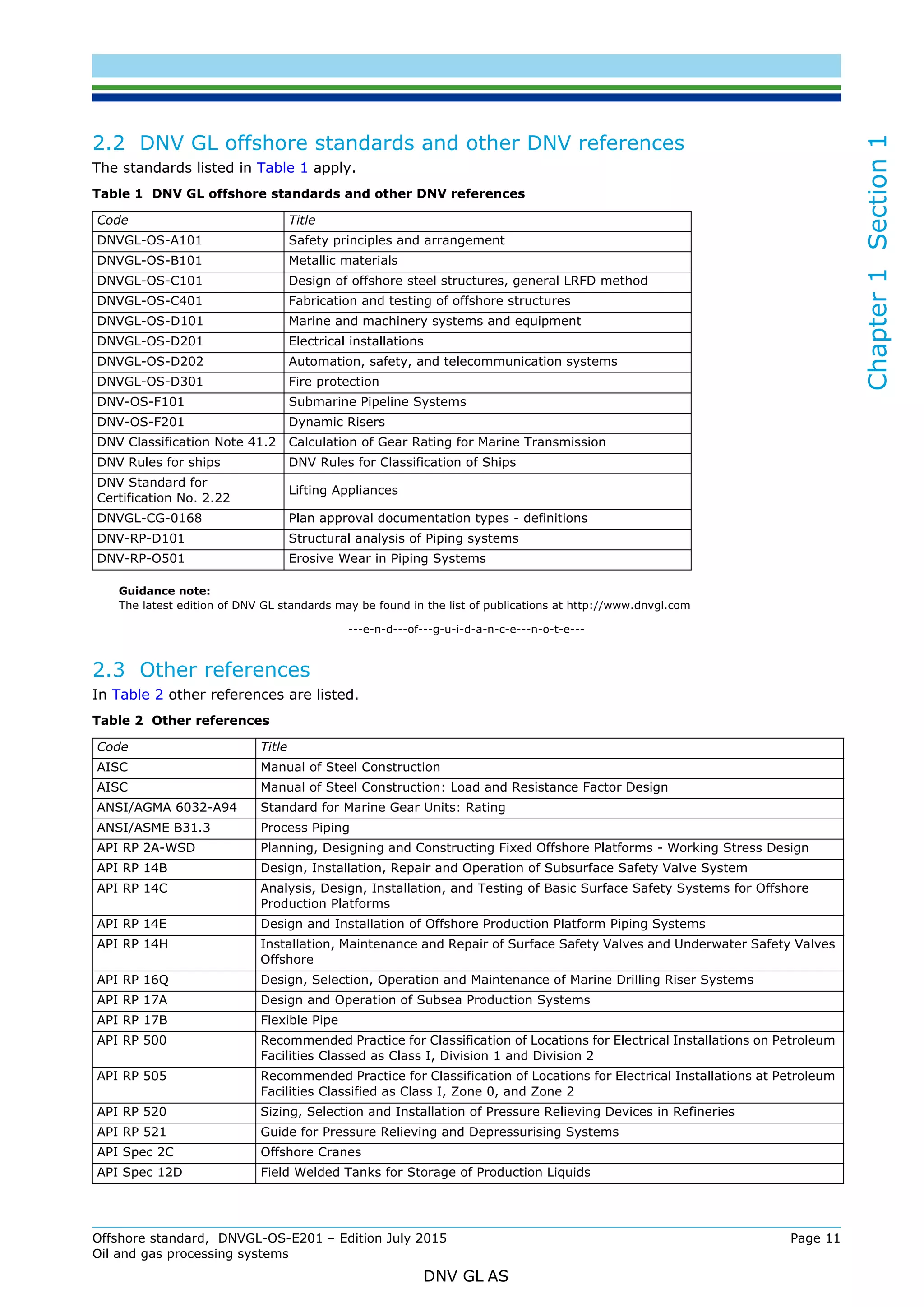 Oil and gas processing systems dnvgl os-e201 | PDF