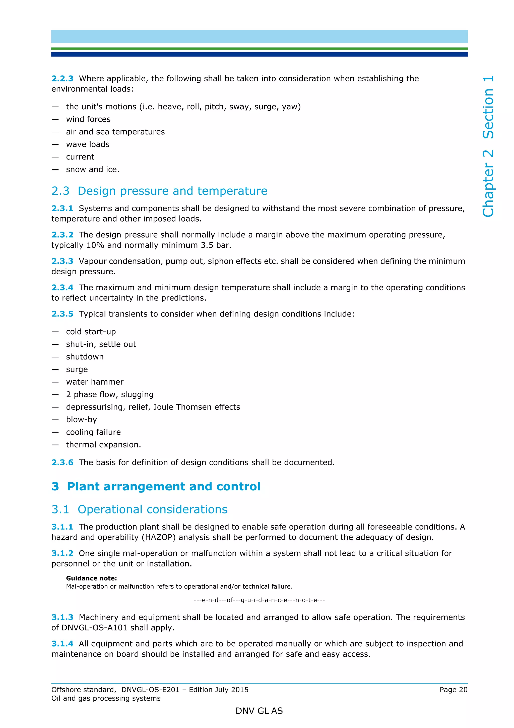Oil and gas processing systems dnvgl os-e201 | PDF
