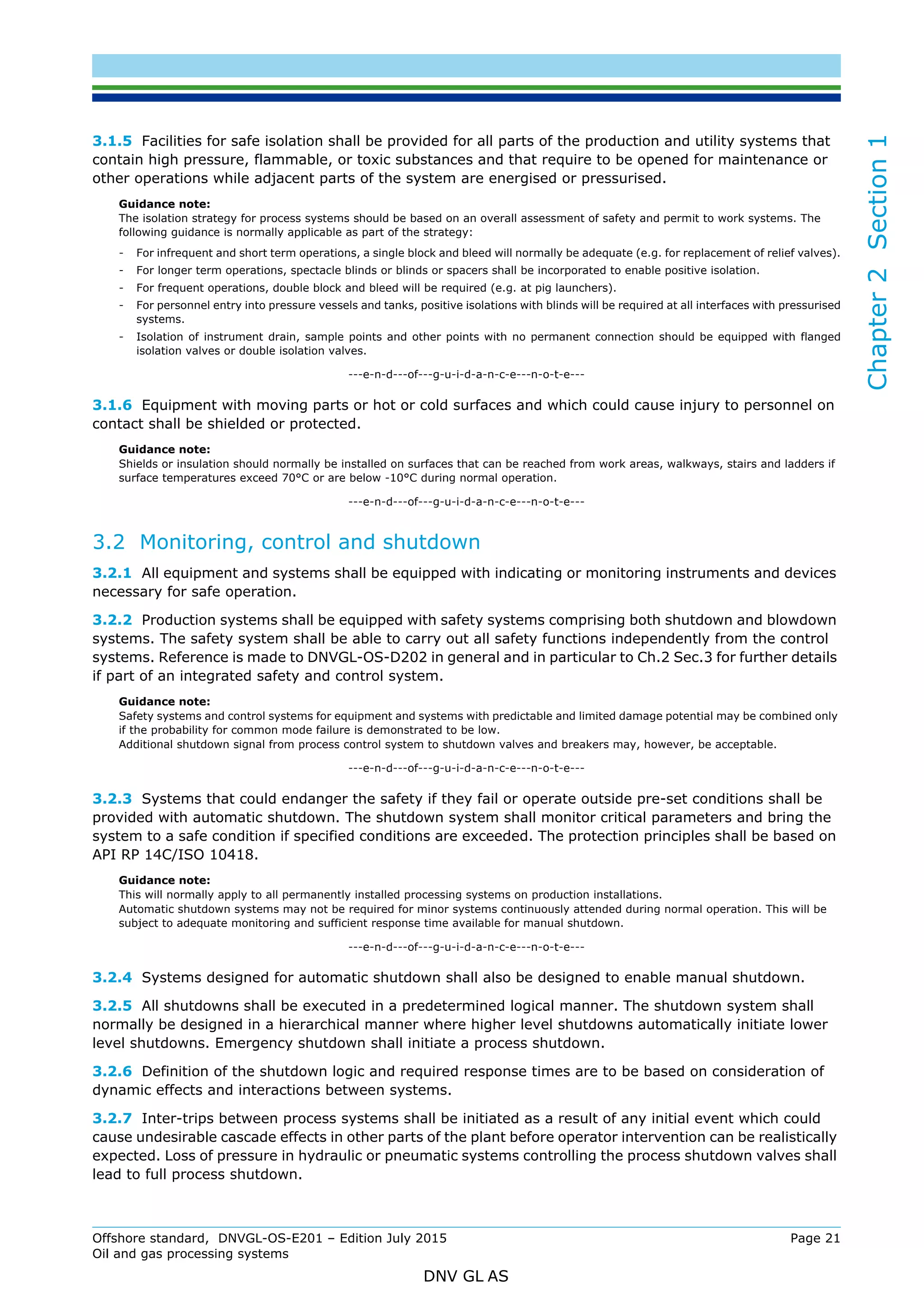 Oil and gas processing systems dnvgl os-e201 | PDF