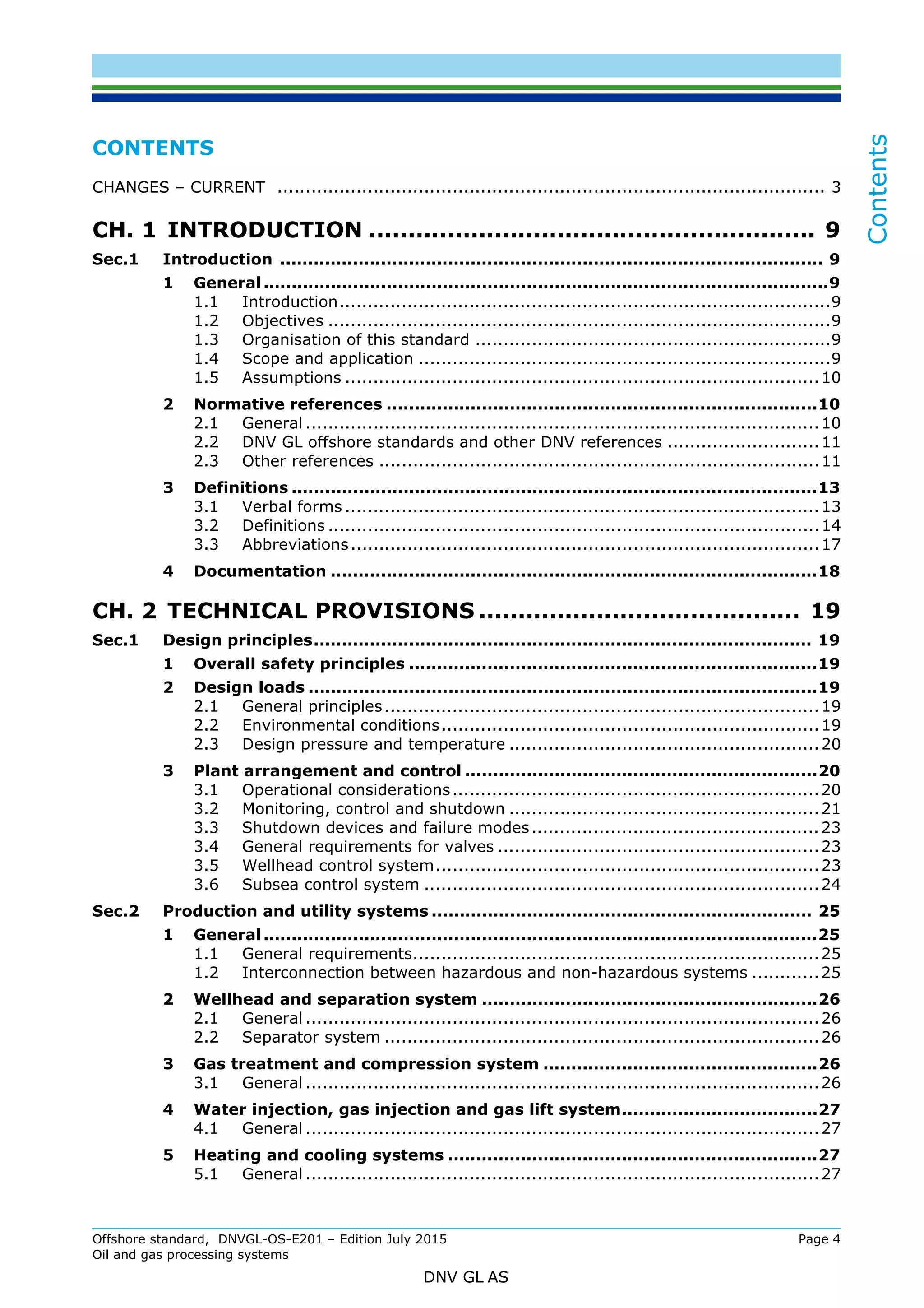 Oil and gas processing systems dnvgl os-e201 | PDF
