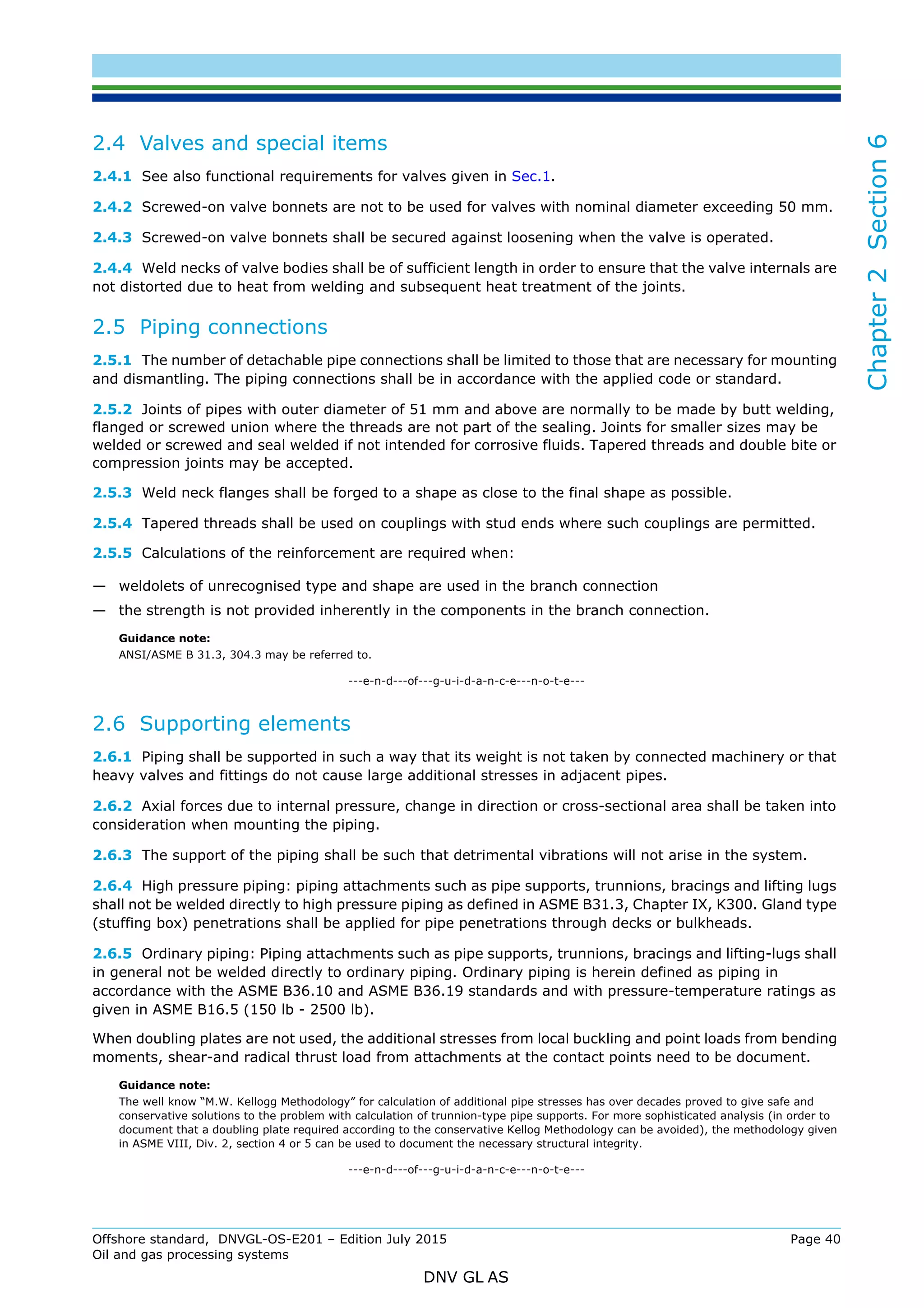 Oil and gas processing systems dnvgl os-e201 | PDF