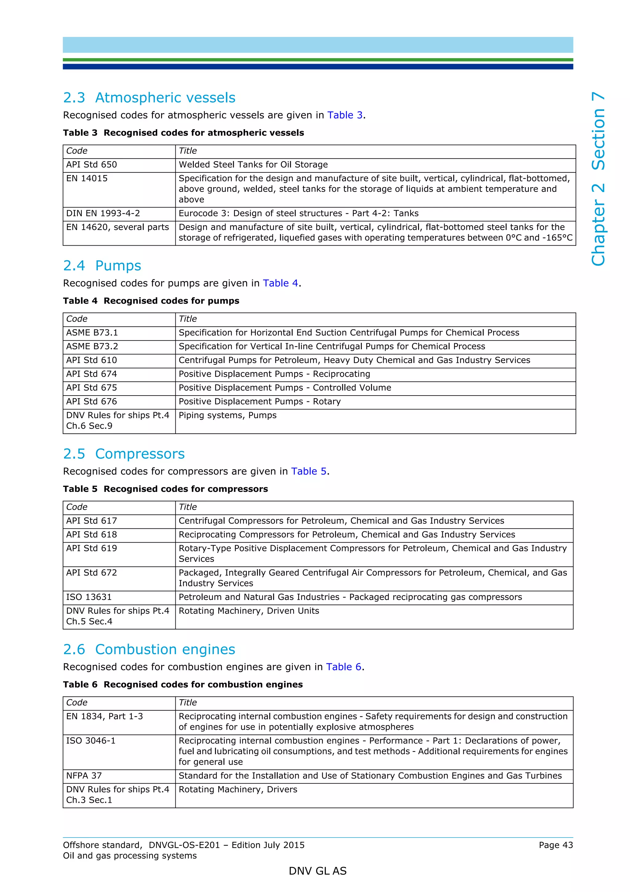 Oil and gas processing systems dnvgl os-e201 | PDF