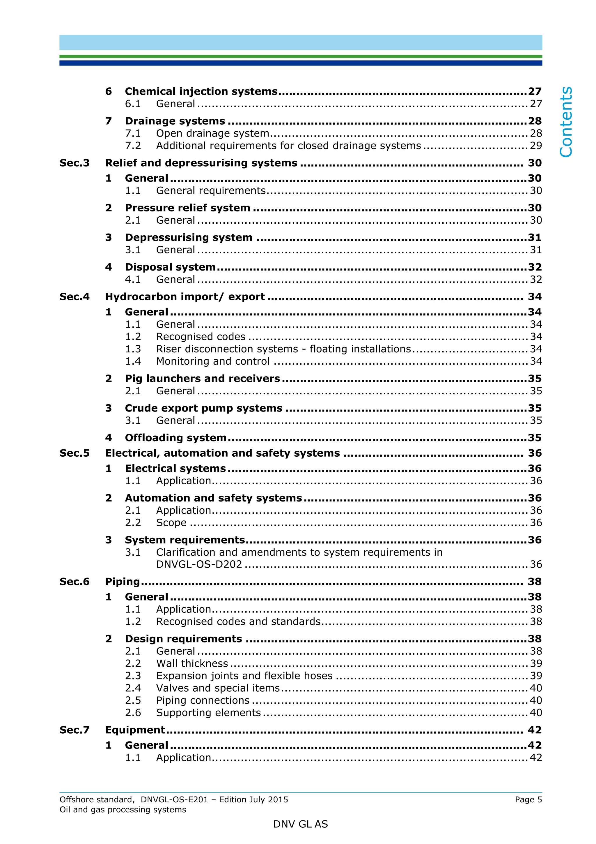 Oil and gas processing systems dnvgl os-e201 | PDF