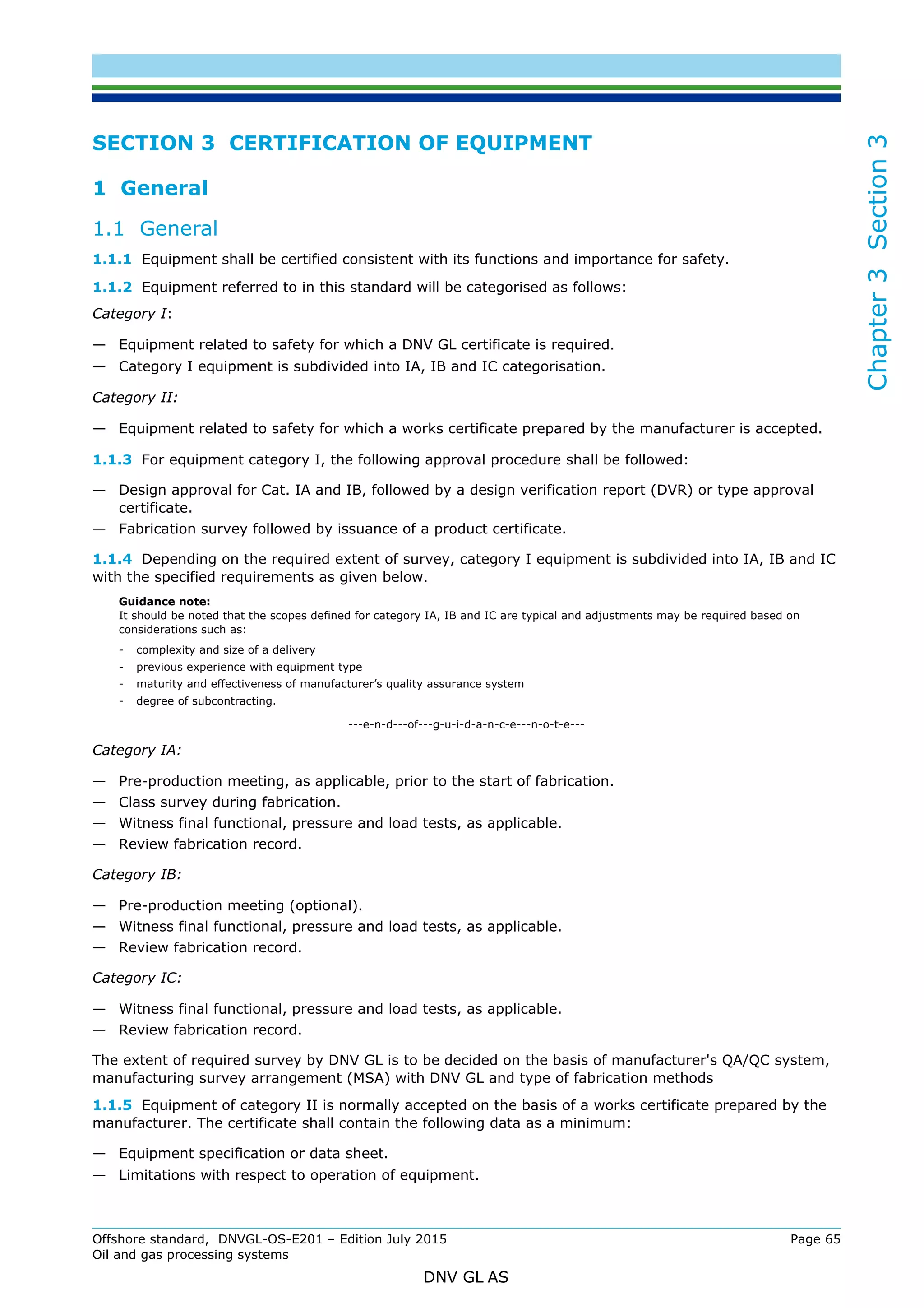 Oil and gas processing systems dnvgl os-e201 | PDF