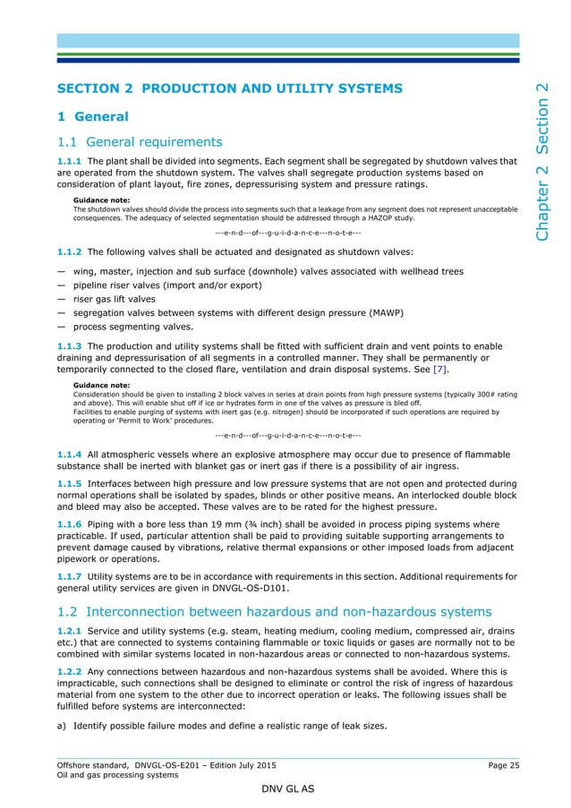 Oil and gas processing systems dnvgl os-e201 | PDF