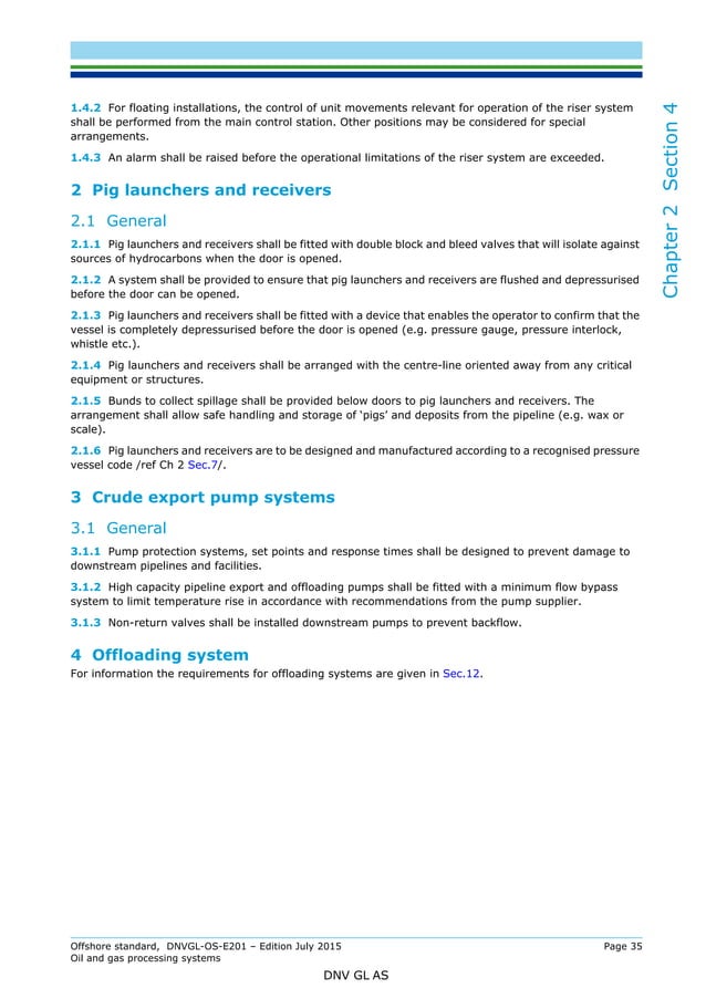 Oil and gas processing systems dnvgl os-e201 | PDF