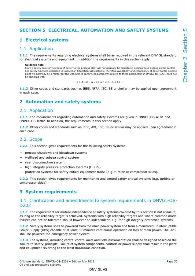 Oil and gas processing systems dnvgl os-e201 | PDF