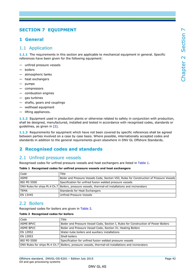 Oil and gas processing systems dnvgl os-e201 | PDF