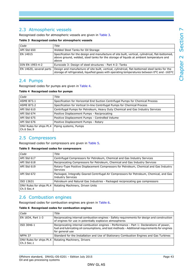 Oil and gas processing systems dnvgl os-e201 | PDF