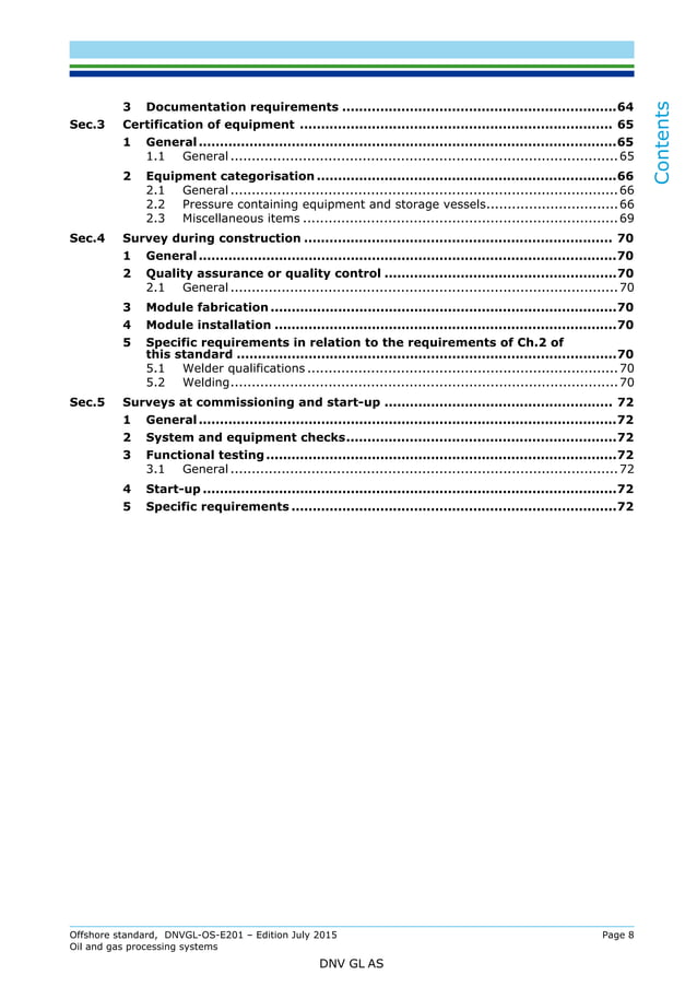 Oil and gas processing systems dnvgl os-e201 | PDF